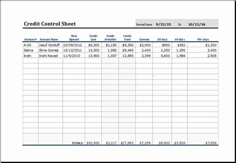 Excel Credit Card Template