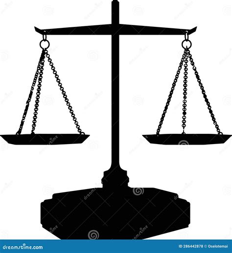 Silueta De Escala De Justicia Ilustración del Vector Ilustración de
