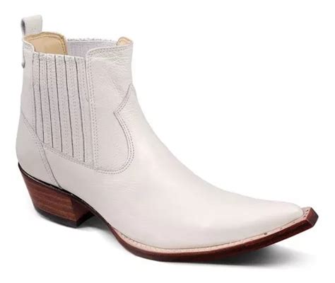 Botina Country Masculina Bico Fino Couro Legitimo Silverado Frete grátis