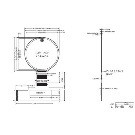 AM014RN90004V0 Original 1 39 Inch Round OLED Display 454x454 MIPI