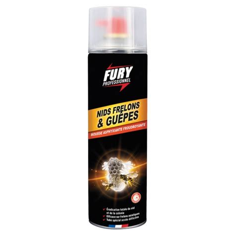 Lot de 6 aérosols mousse nids de guêpes et frelons Fury