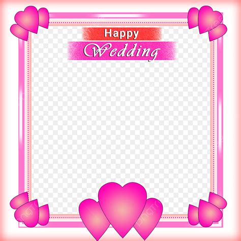 Heart Shaped Frame PNG Image Happy Wedding Frame Heart Shape Png