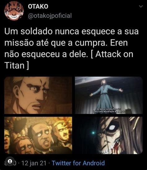 Pin de em on titan Anime Titãs anime Frases marcantes de