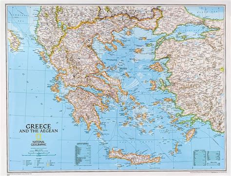 Grecja Mapa Cienna National Geographic