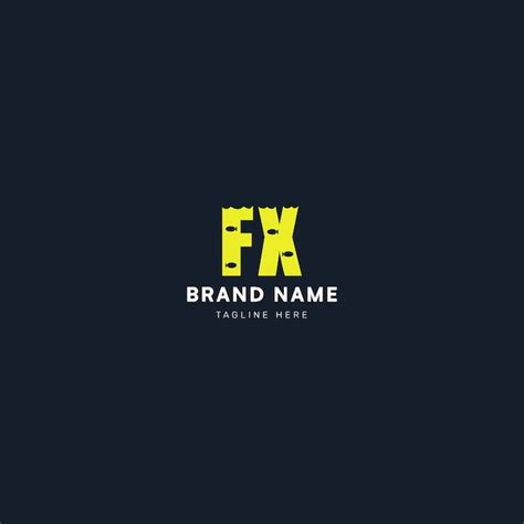 Diseño del logotipo vectorial de letras FX Vector Premium