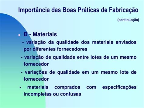 PPT HISTÓRICO DAS BOAS PRÁTICAS DE FABRICAÇÃO PowerPoint Presentation