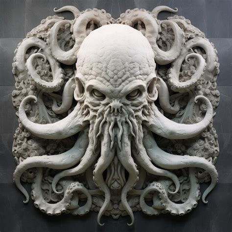 Hay Una Escultura De Un Pulpo Gigante Con Una Calavera Ai Generativa