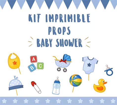 Kit Imprimible Props Cartelitos Baby Shower Var N Nene