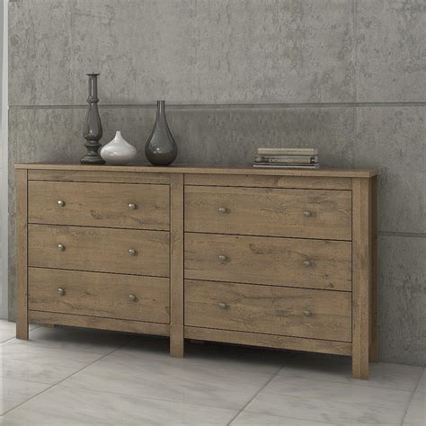 Cômoda 6 Gavetas Horizontal Maggiore Móveis Lopas Carvalho Soft