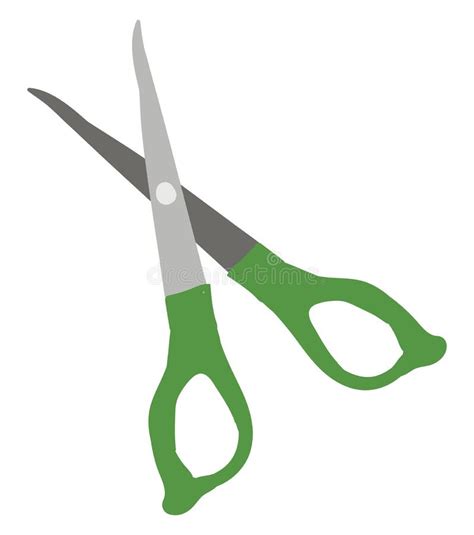Tijeras verdes stock de ilustración Ilustración de metal 4782989