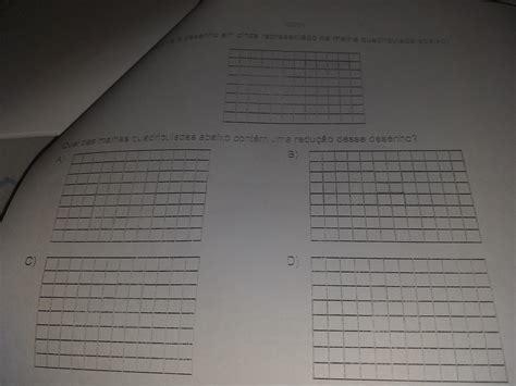 Observe O Desenho Em Cinza Representado Na Malha Quadriculada Abaixo