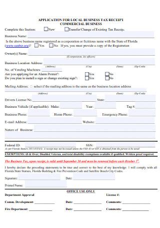 34 SAMPLE Business Tax Receipts In PDF MS Word