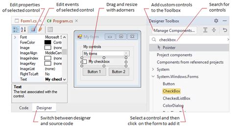 Design Windows Forms Jetbrains Rider Documentation