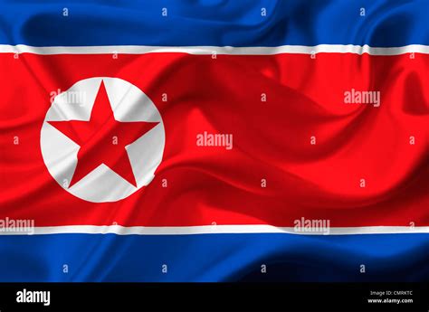 North Korea Waving Flag Stock Photo Alamy