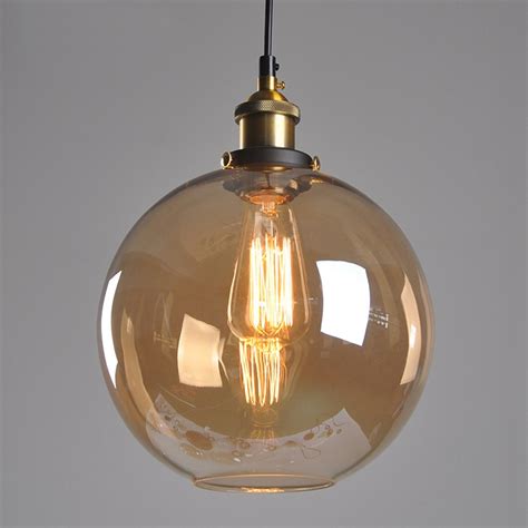 MZStech Lámpara colgante de bola de cristal clásica retro con