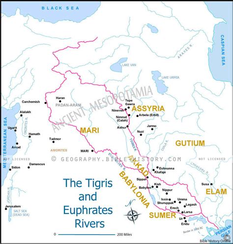 Tigris And Euphrates World Map