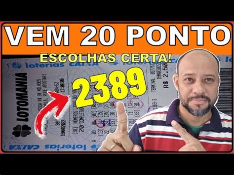 LOTOMANIA INDICAÇÃO DE NÚMEROS FORTE PATA LOTOMANIA 2389 YouTube