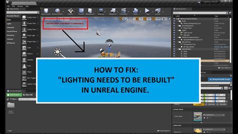 Unreal Engine Lighting Needs To Be Rebuilt Quick Fix 2021 YouTube