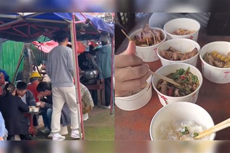 大学生组团打卡工地食堂抢饭吃好吃又实惠让学校食堂反思一下