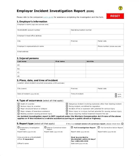 Investigation Report Templates Docs Pdf Word Pages