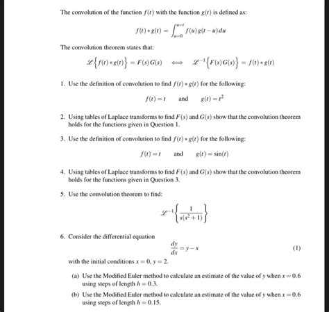 solved the convolution of the function f t with the