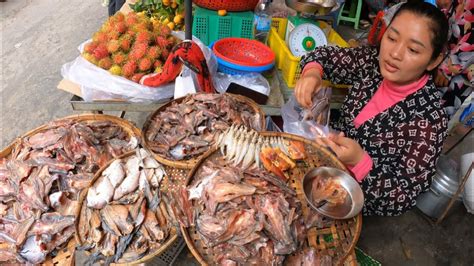 Walking Tour At Cambodian Street Food Phnom Penh Fresh Food Market