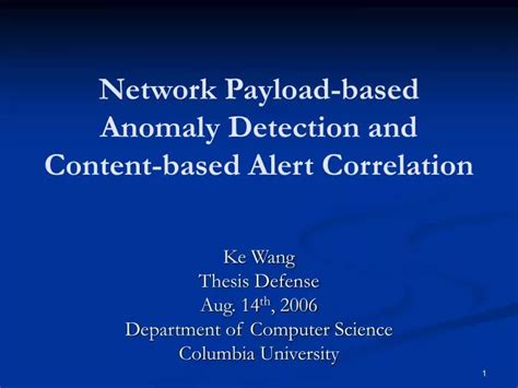 ppt network payload based anomaly detection and content based alert correlation powerpoint