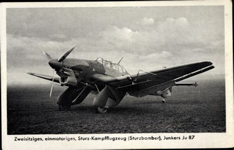 Ansichtskarte Postkarte Junkers Ju 87 Stuka Luftwaffe Akpool De