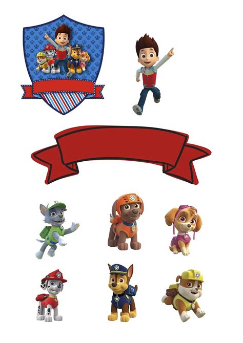 Paw Patrol O Patrulla Canina Toppers Para Tartas Tortas Pasteles