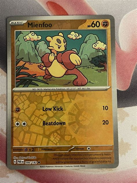 Pok Mon Tcg Mienfoo Paradox Rift Reverse Holo Common Ebay