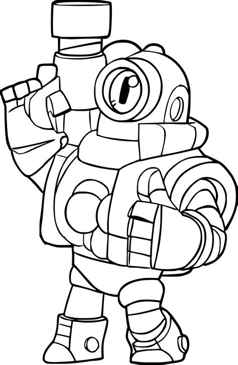 Coloriage Ricochet Brawl Stars gratuit à imprimer Coloriages info