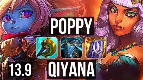 POPPY Vs QIYANA TOP Rank 1 Poppy 67 Winrate 6 Solo Kills Rank