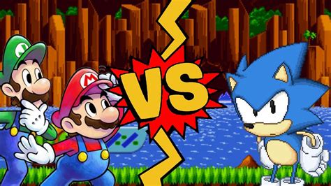 M U G E N Battles Mario Luigi Vs Sonic Mania Super Mario Vs Sonic