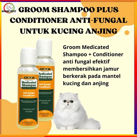Jual GROOM SHAMPOO CONDITIONER MEDICATED SAMPO ANTI FUNGAL ANTI JAMUR