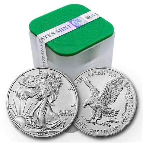 2024 Silver Eagle Roll 20 Gem BU American Silver Eagles Free US