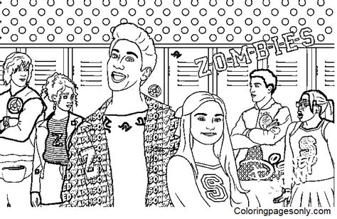 14 Disney Zombies Coloring Pages ColoringPagesOnly