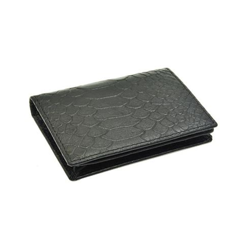 PORTE CARTE python black Porte carte bancaire en cuir 100 véritable