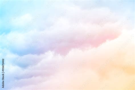 Rainbow Clouds A Soft Cloud Background With A Pastel Colored Orange To