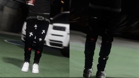 Chrome Hearts Sagged Jeans For Franklin Mp Male GTA5 Mods