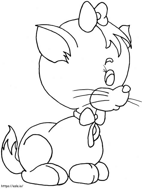 Gatinho 1 Para Colorir