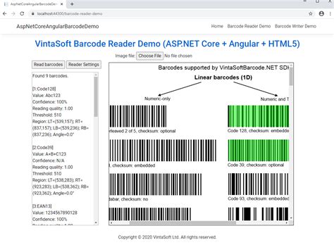 vintasoft barcode sdk barcode reader and barcode generator library for wpf
