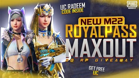 New Royal Pass Pubgmobile Maxed Out RP M22 20x Royal Pass