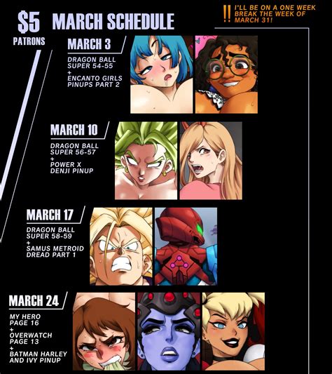 Jay Marvel 18 ADULT Art Rex Stan On Twitter March Schedule For 5