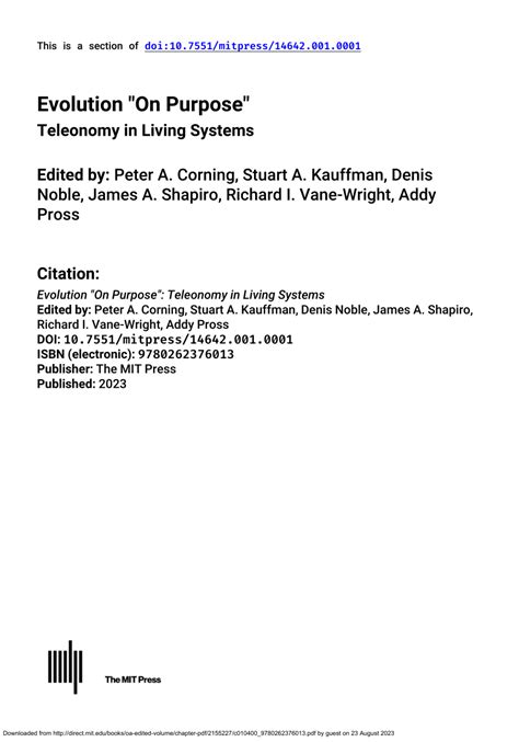 PDF On The Concept Of Meaning In Biology