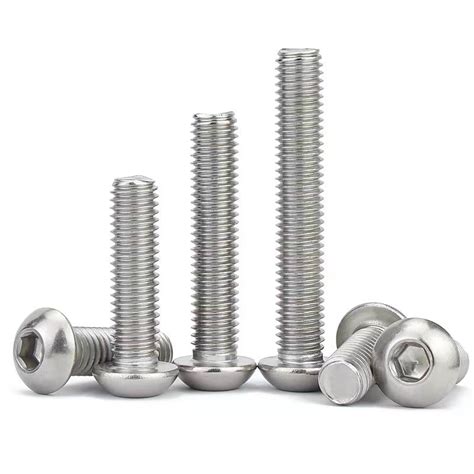 SS304 Stainless Steel Hex Socket Button Head Screws ISO3506 1 Metric A2 70