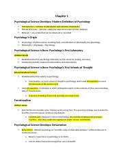 Chapter Psych Docx Chapter Psychological Science Develops Modern