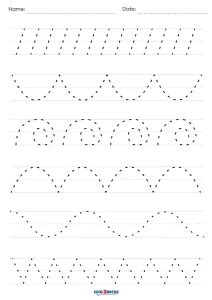 Tracing Lines Worksheets For Year Olds