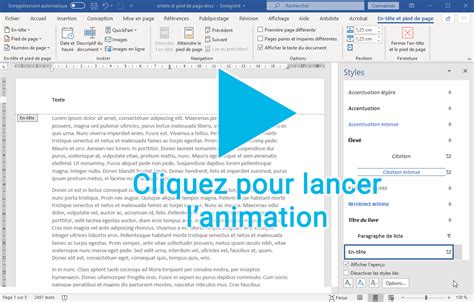 Les En T Tes Et Pieds De Page Sur Word Et Writer Web Formation