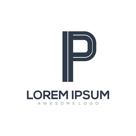 Logotipo De La Silueta De La Letra P Vector Gratis