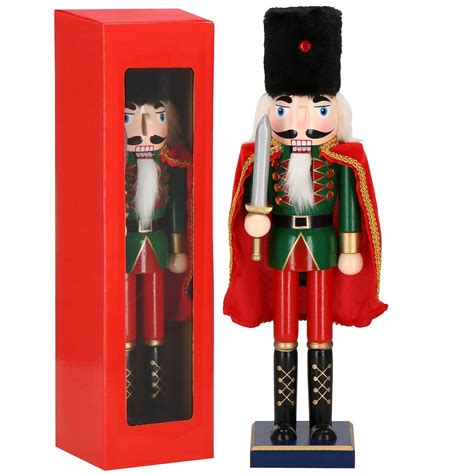 DREWNIANY DZIADEK DO ORZECHÓW XXL 38cm PREMIUM figurka OZDOBA